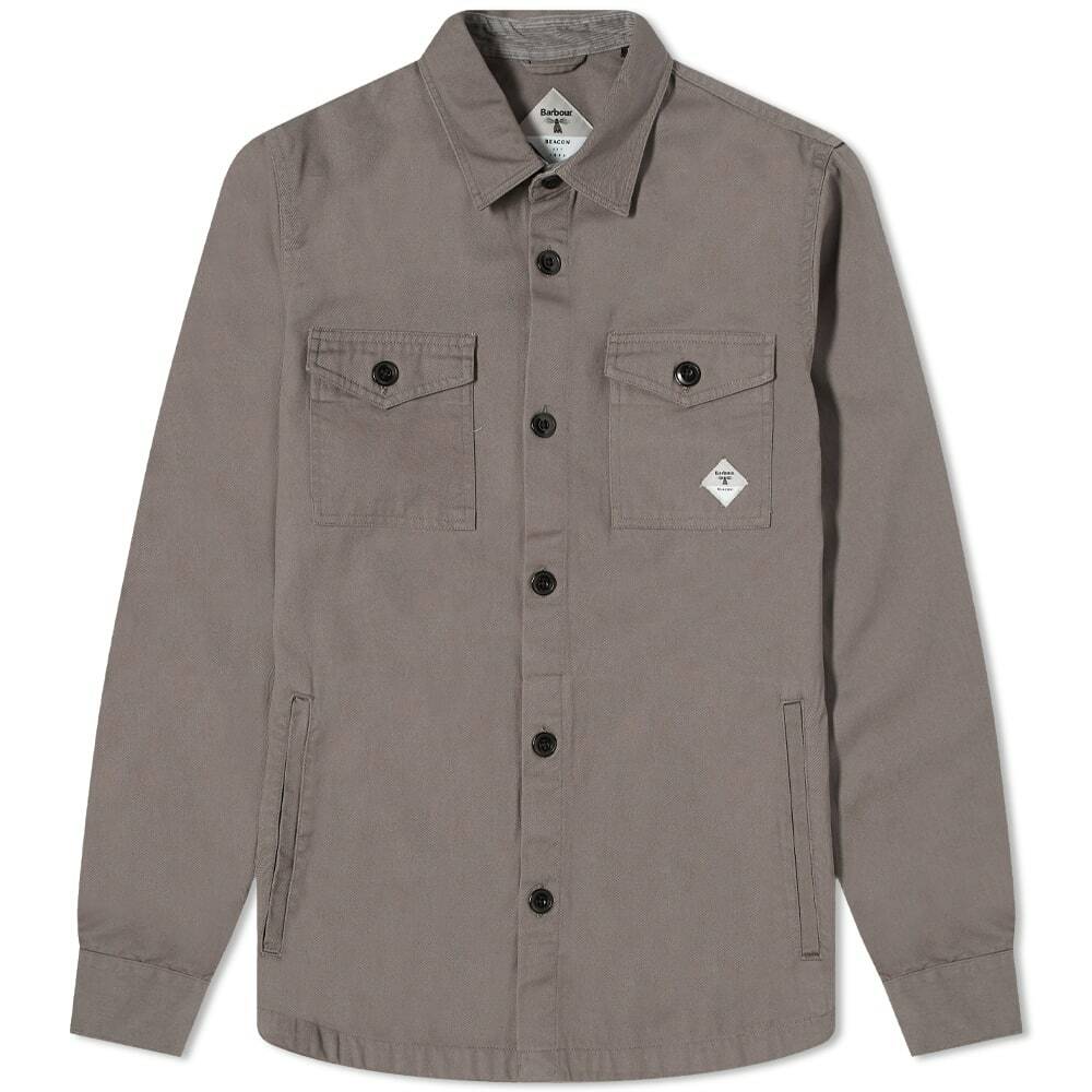 Barbour Men's Beacon Twill Overshirt in Slate Barbour