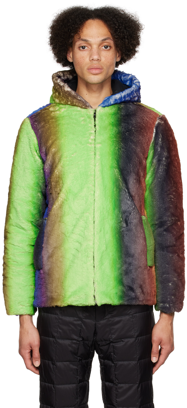 AGR Multicolor Gradient Faux-Fur Jacket AGR