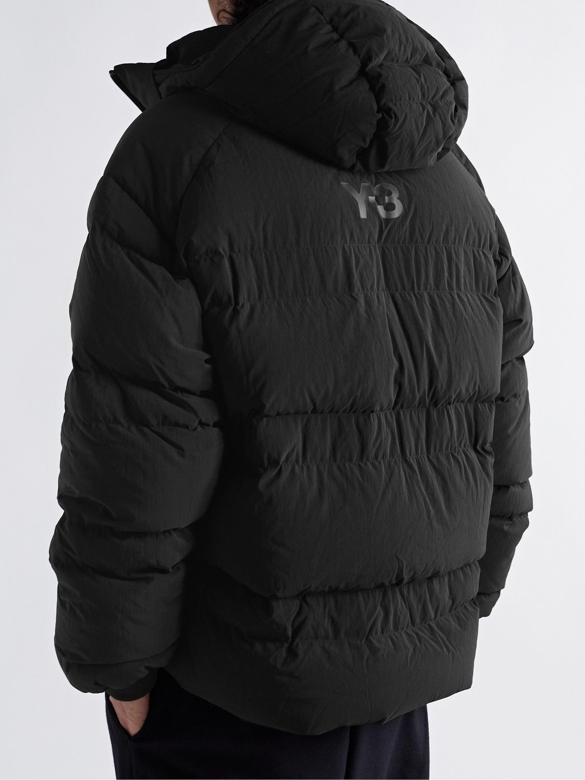 Y-3 - Quilted Shell Hooded Down Jacket - Black Y-3