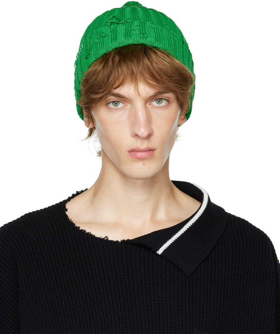 Marni Green Distressed Beanie Marni