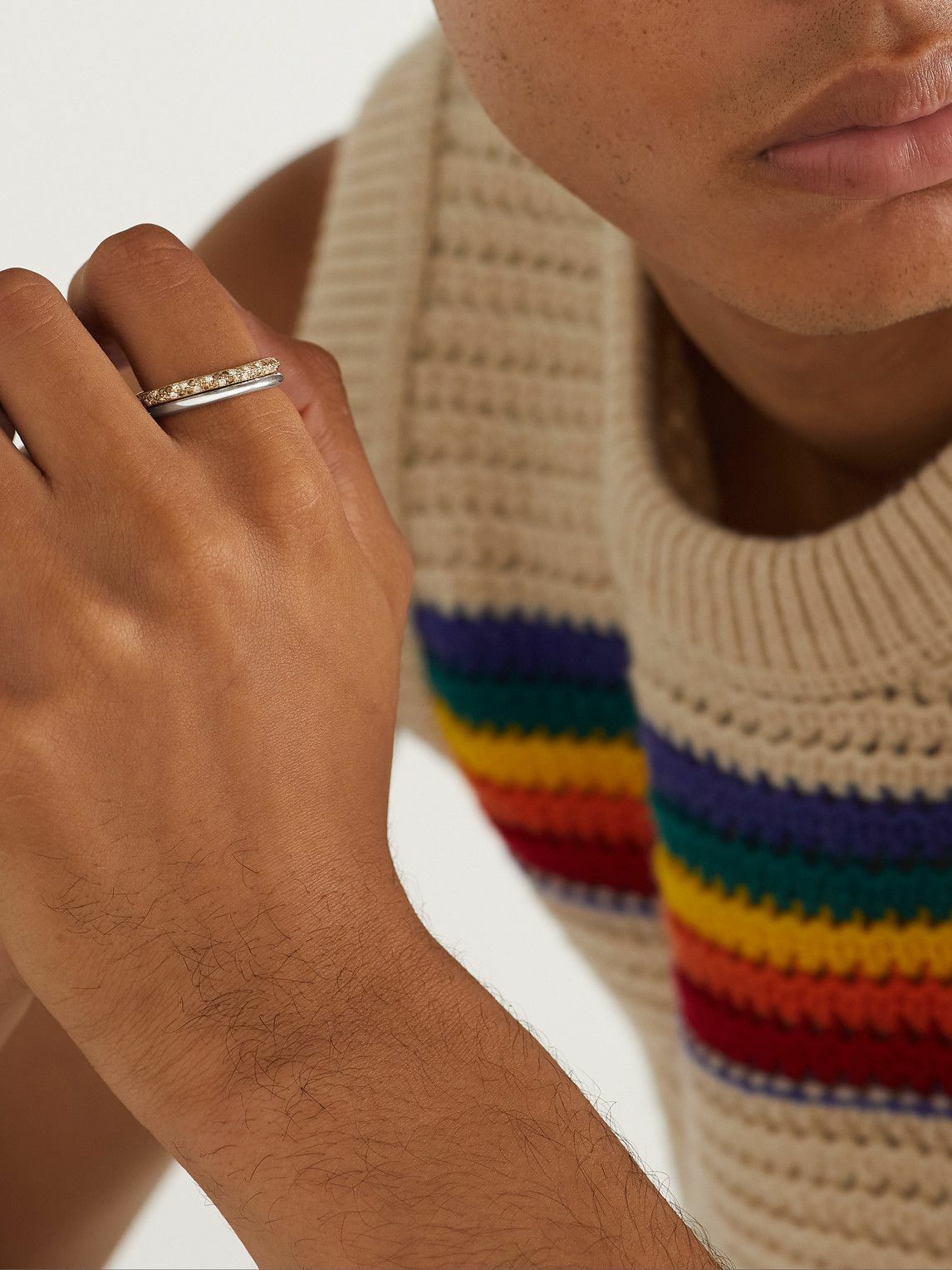 Spinelli Kilcollin - Virgo Petite Gold and Silver Diamond Ring - Gold ...