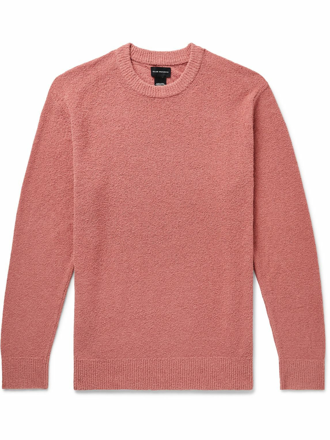 Club Monaco - Cotton-Blend Bouclé Sweater - Pink Club Monaco