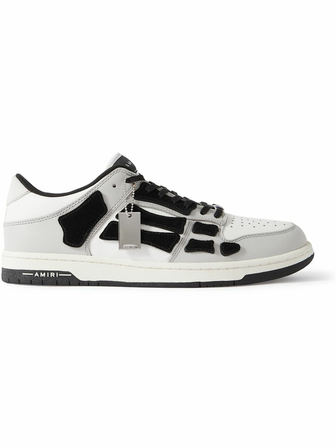 AMIRI - Skel-Top Colour-Block Leather and Suede Sneakers - Gray Amiri
