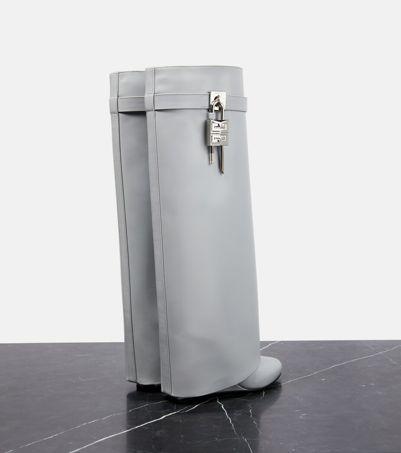 Givenchy - Shark Lock leather knee-high boots Givenchy