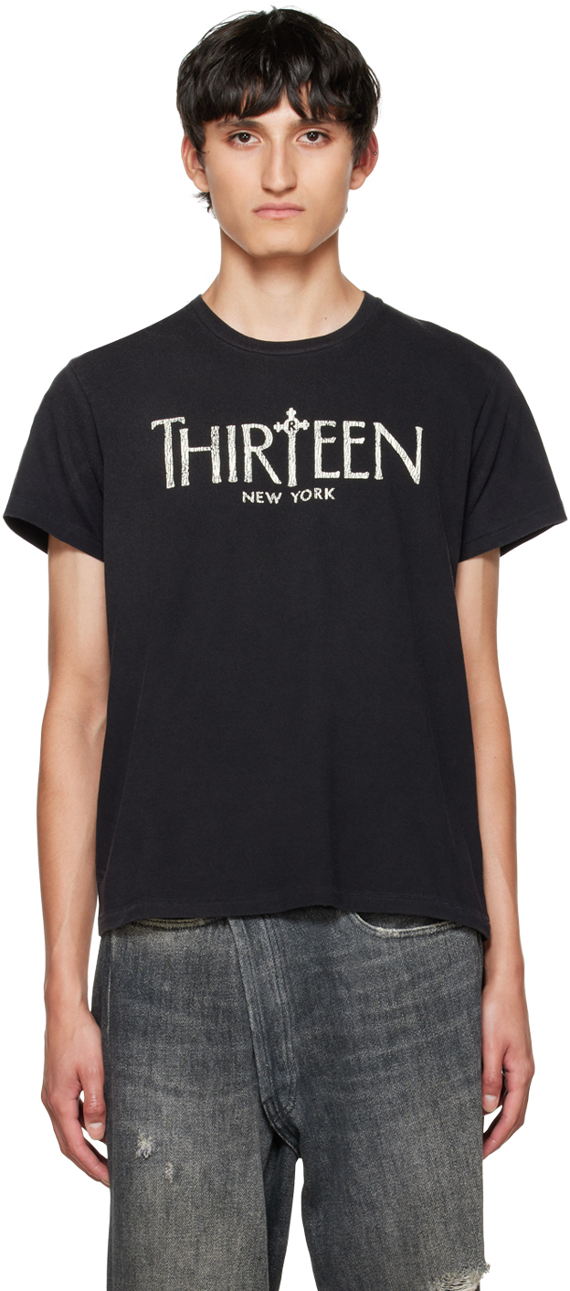 R13 Black 'Thirteen' Gothic T-Shirt R13