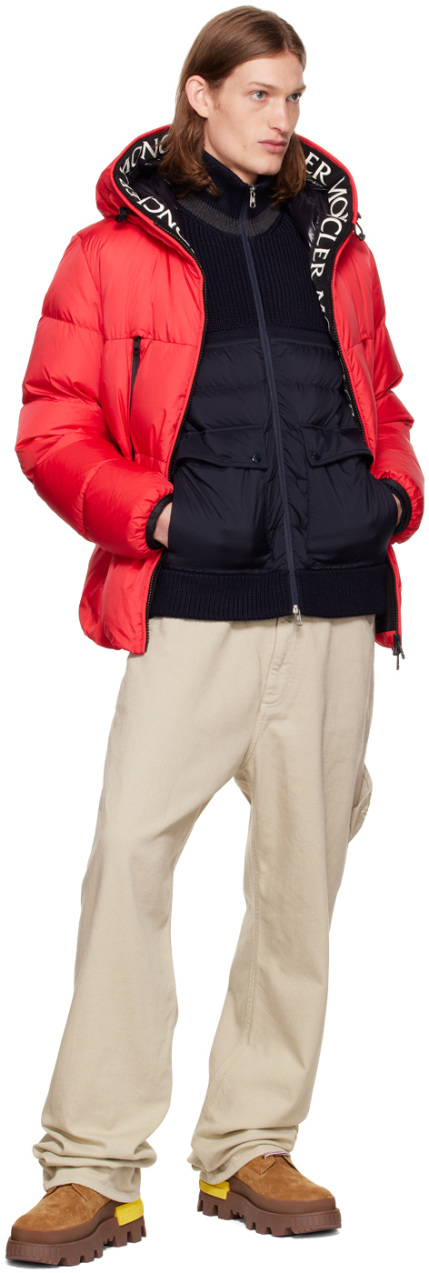 Moncler Red Short Montcla Down Jacket Moncler