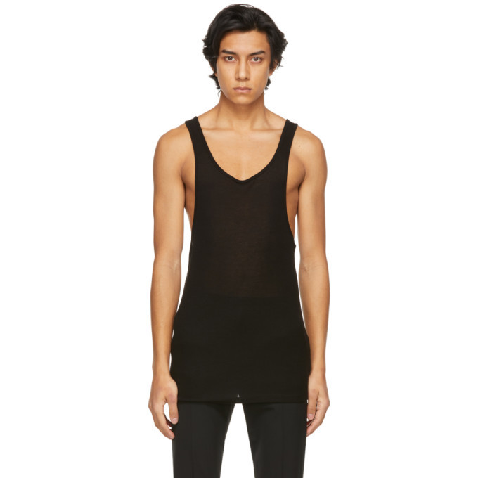 System Black Racer Back Tank Top System