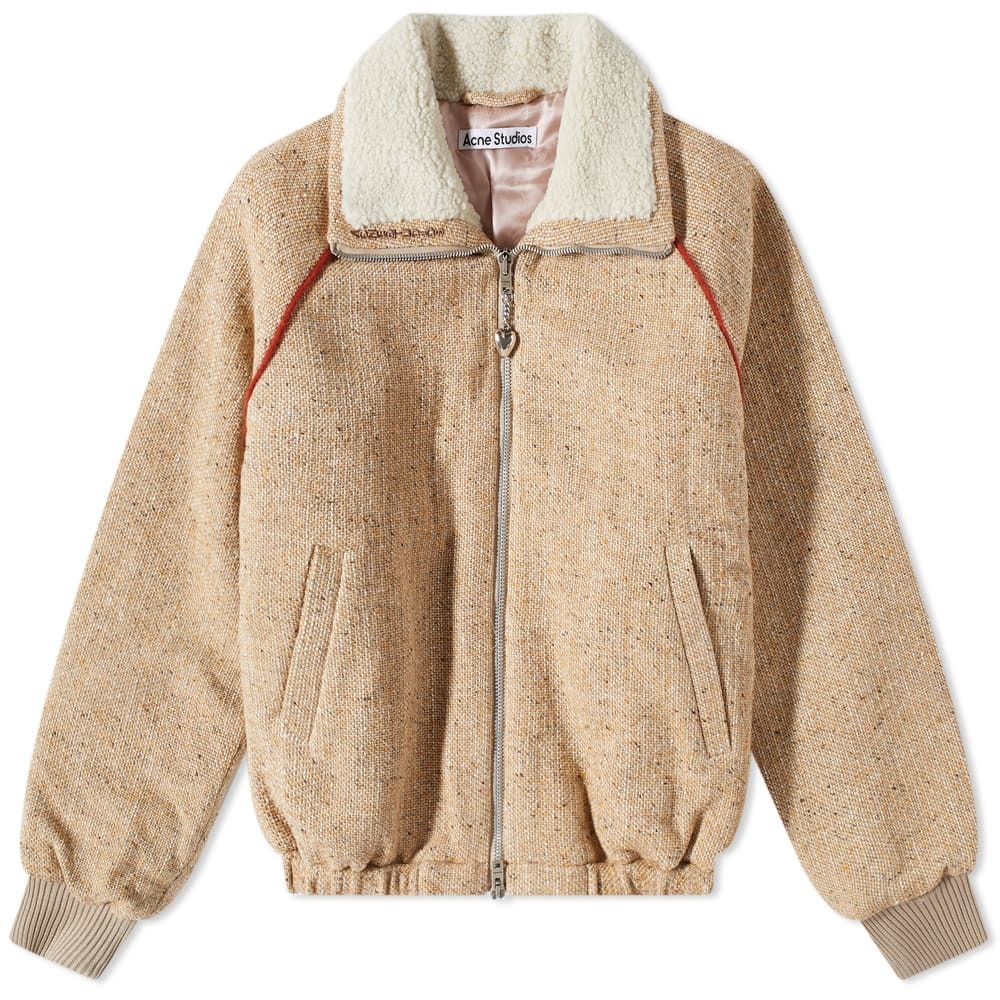 Acne Studios Men's Ogust Donegal Jacket in Light Beige Acne Studios