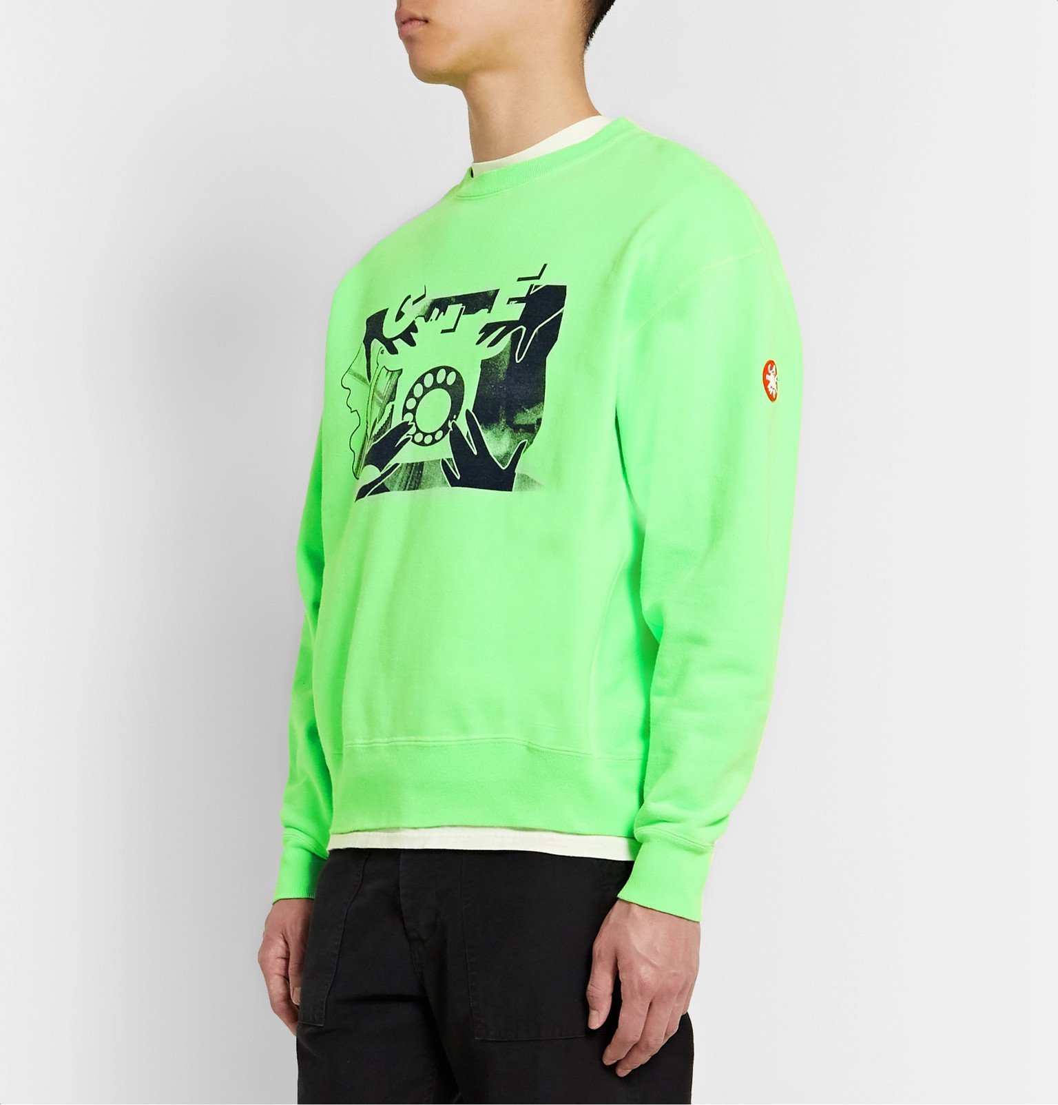 Cav Empt - Logo-Appliquéd Printed Loopback Cotton-Jersey Sweatshirt ...