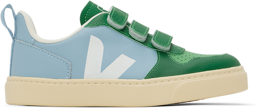 VEJA Kids Green & Blue V-10 Sneakers VEJA