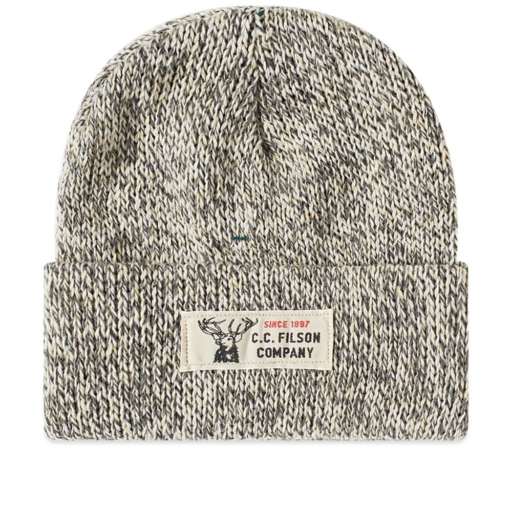 Filson Men's Lined Ragg Wool Beanie in Charcoal Heather Filson