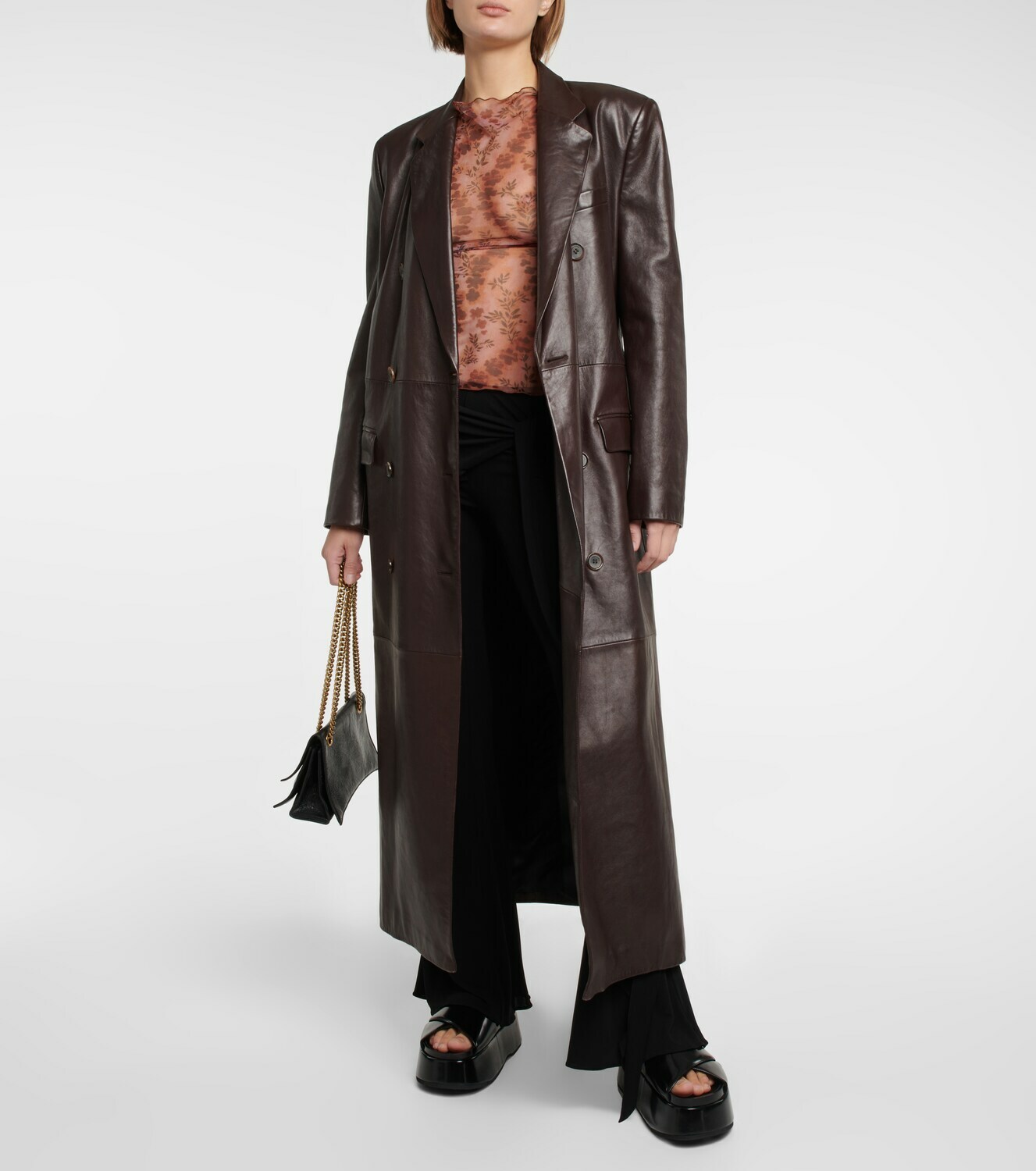 KNWLS - Floral off-shoulder mesh top KNWLS