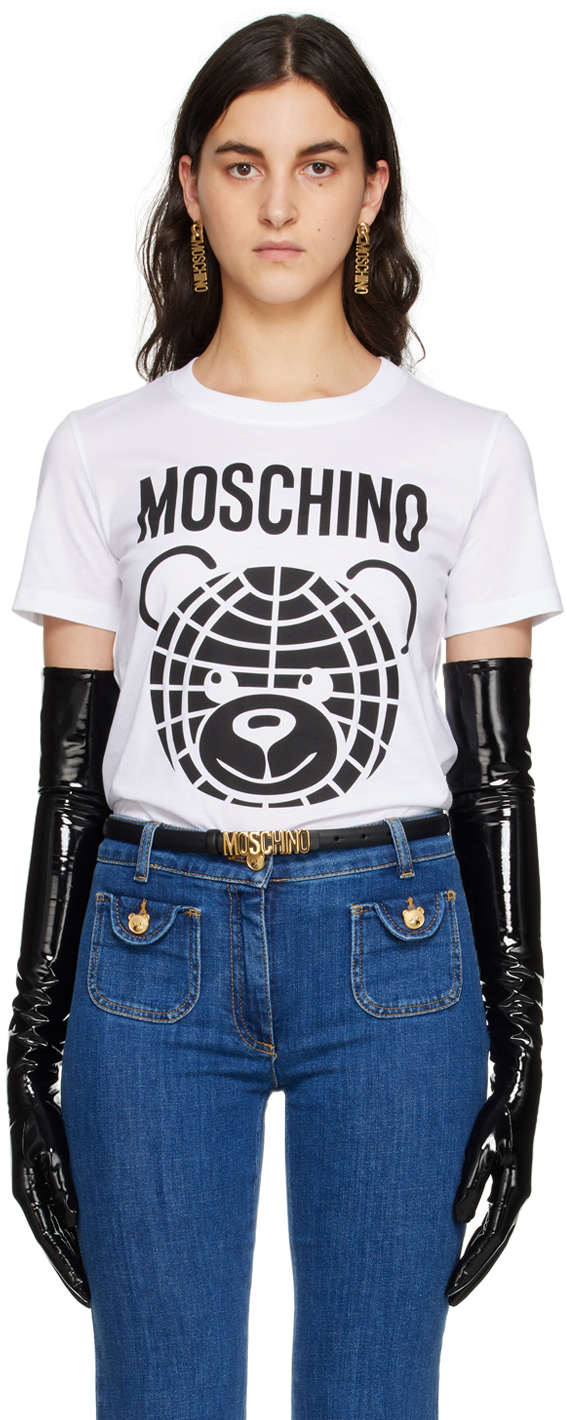 Moschino White Teddy Bear T-Shirt Moschino