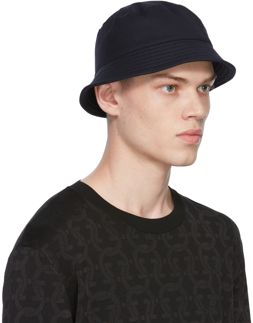 Ermenegildo Zegna Navy Packaway Bucket Hat Ermenegildo Zegna