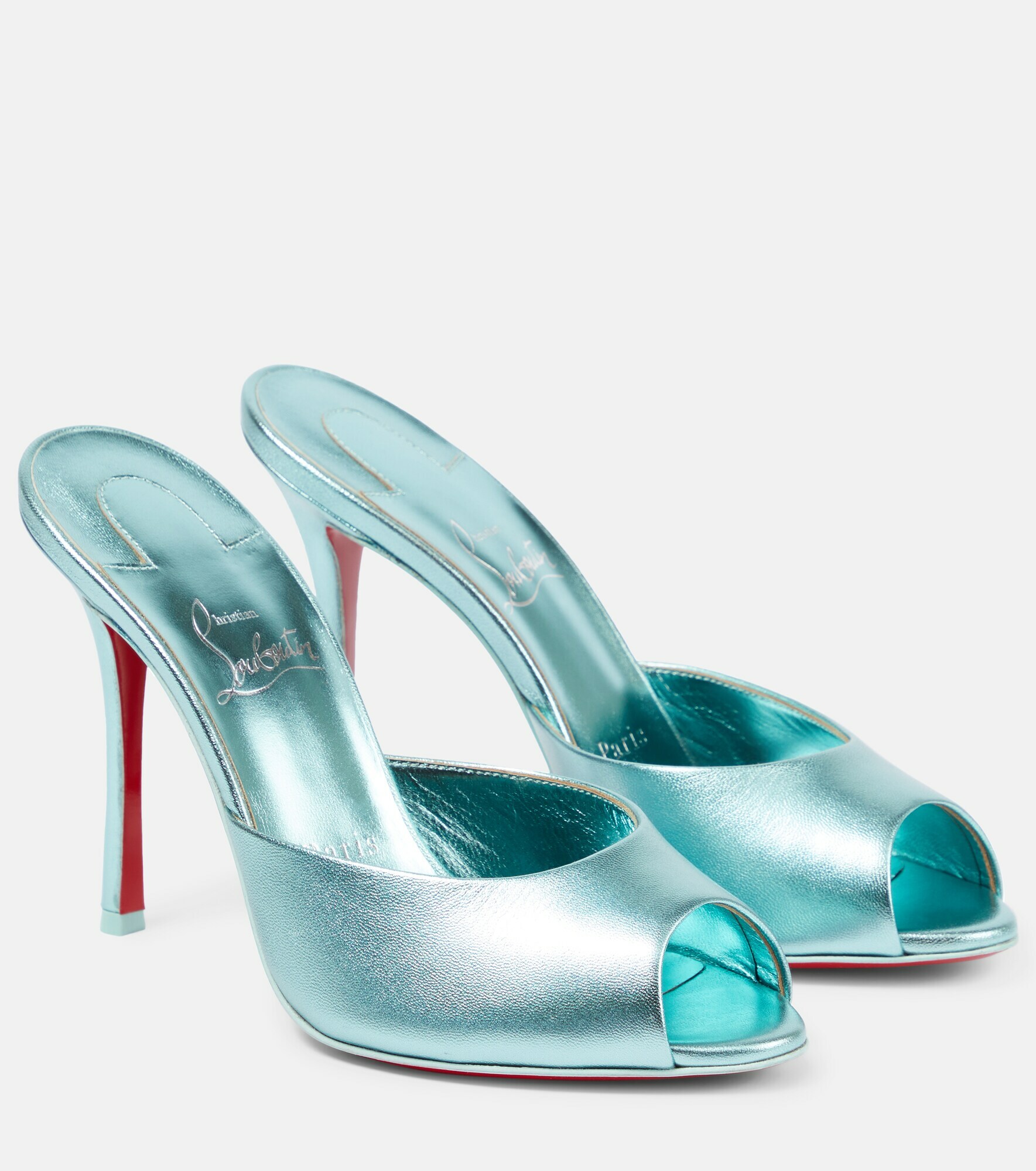 Christian Louboutin - Me Dolly metallic leather mules Christian Louboutin