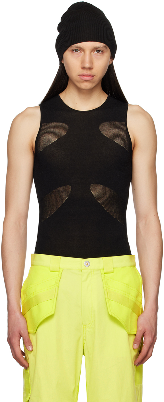 Dion Lee Black Lucent Tank Top Dion Lee