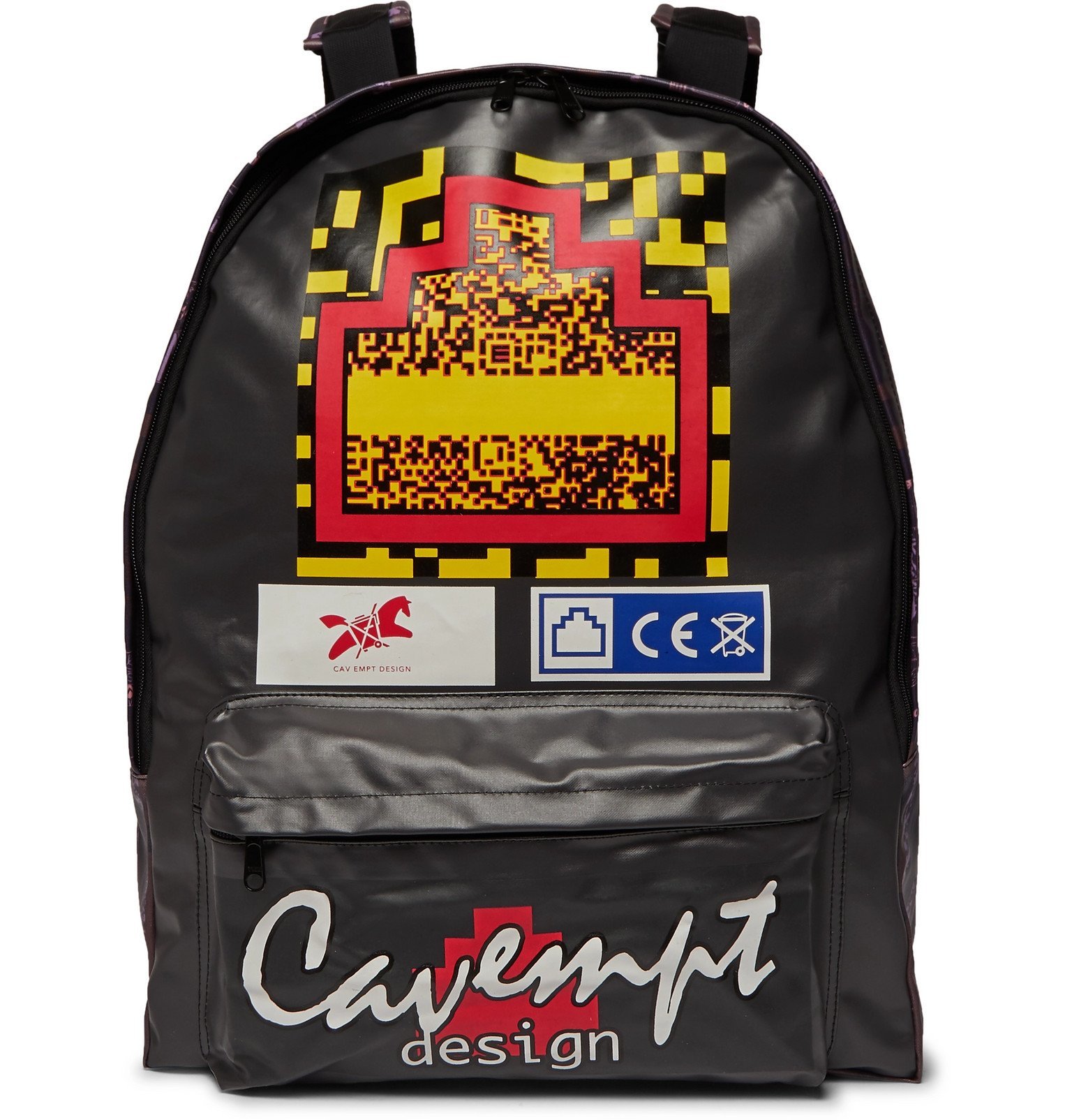 Cav Empt - Printed Coated-Canvas Backpack - Black Cav Empt