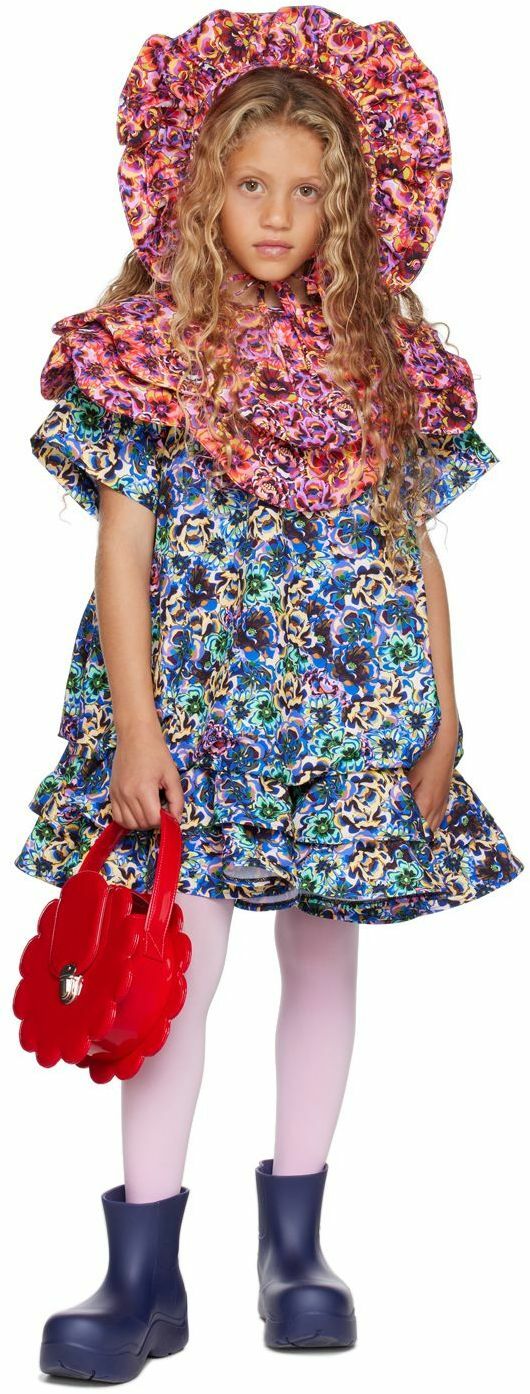 Kika Vargas SSENSE Exclusive Kids Multicolor 'The Peony' Dress & Collar ...