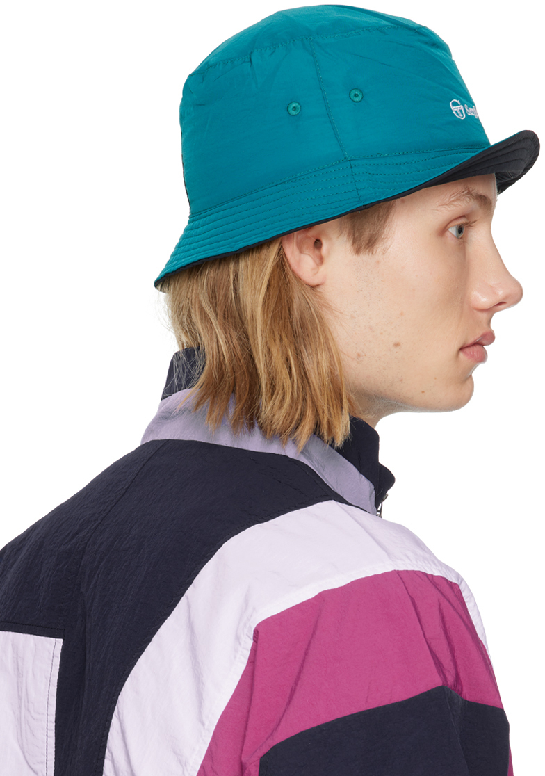 Sergio Tacchini Black Mosaic Reversible Bucket Hat Sergio Tacchini