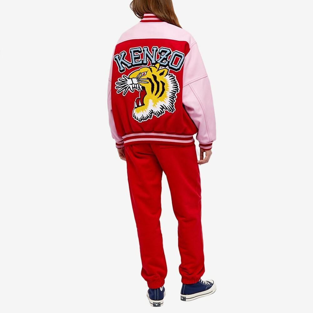 Kenzo Women's Colour Block Tiger Varsity Jacket in Medium Red Kenzo