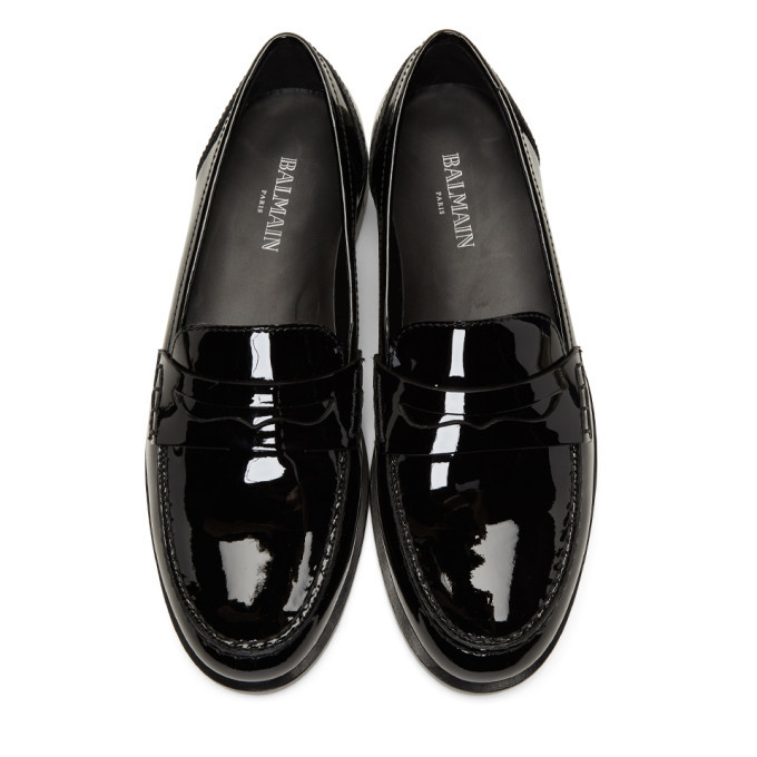 Balmain Black Kriss Loafers Balmain