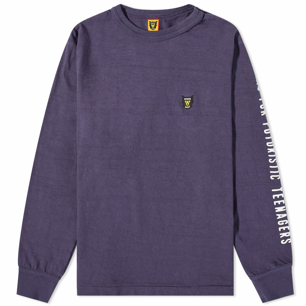 Human Made Long Sleeve Classic Heart T-Shirt in Navy Human Made