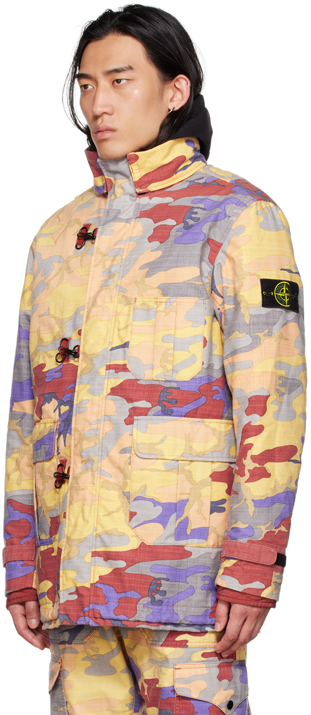 Stone Island Multicolor Heritage Camo Coat Stone Island