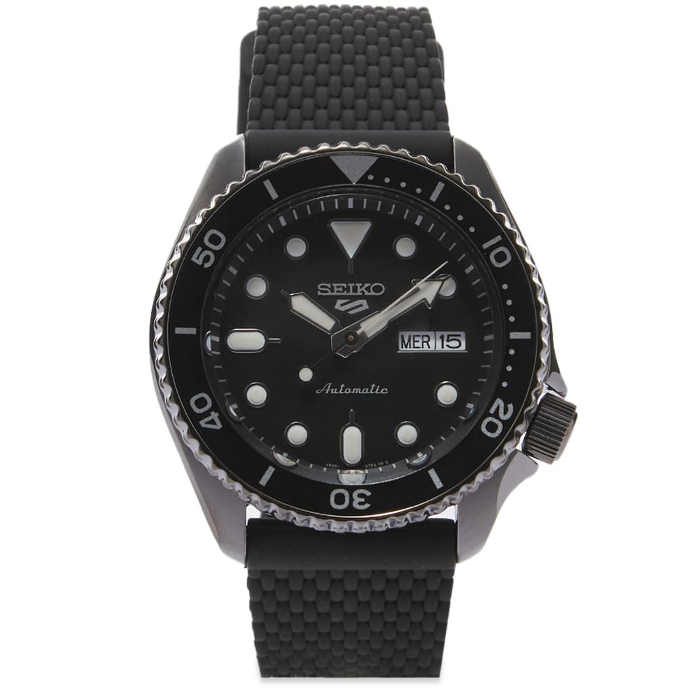 Seiko Men's 5 Sports Watch in Black/Black PVD Seiko