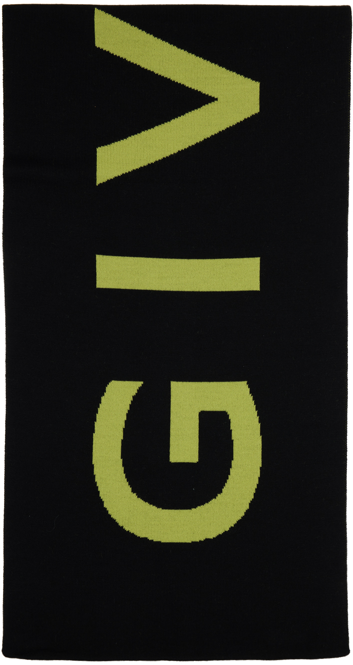 Givenchy Black & Green Logo Scarf Givenchy