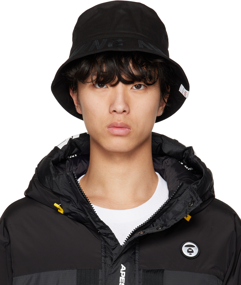 AAPE by A Bathing Ape Black Logo Bucket Hat AAPE by A Bathing Ape