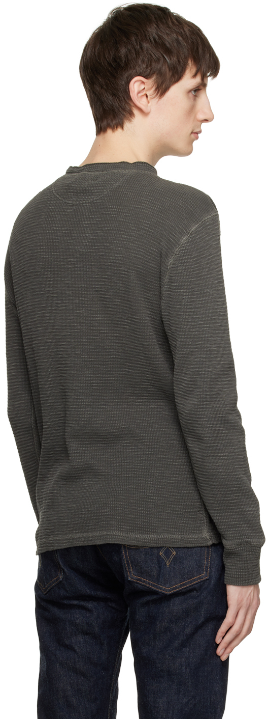 RRL Black Button Henley RRL