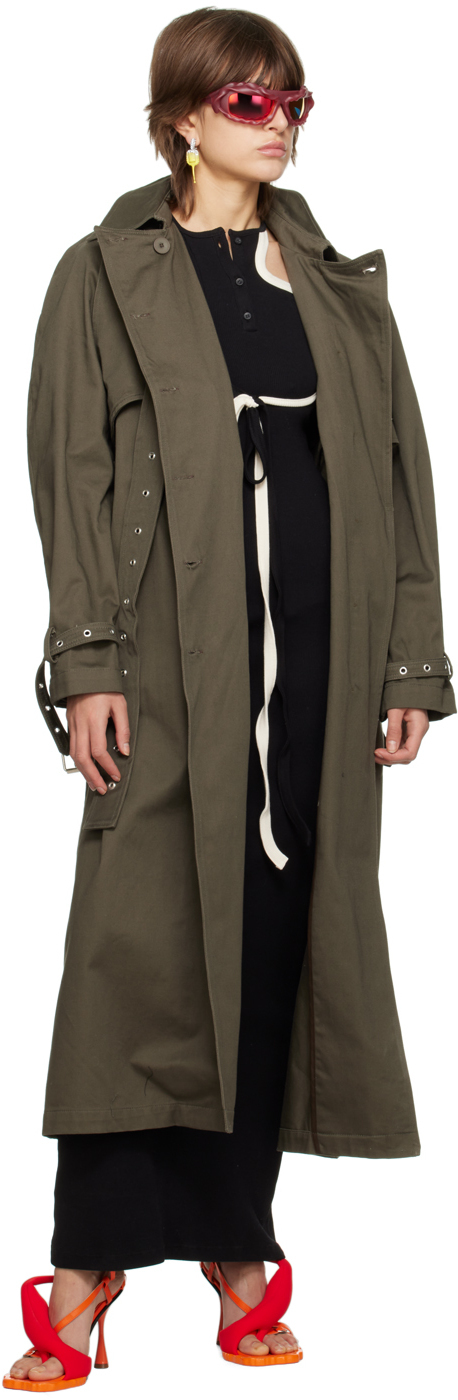 Ottolinger Khaki Otto Wrap Trench Coat Ottolinger