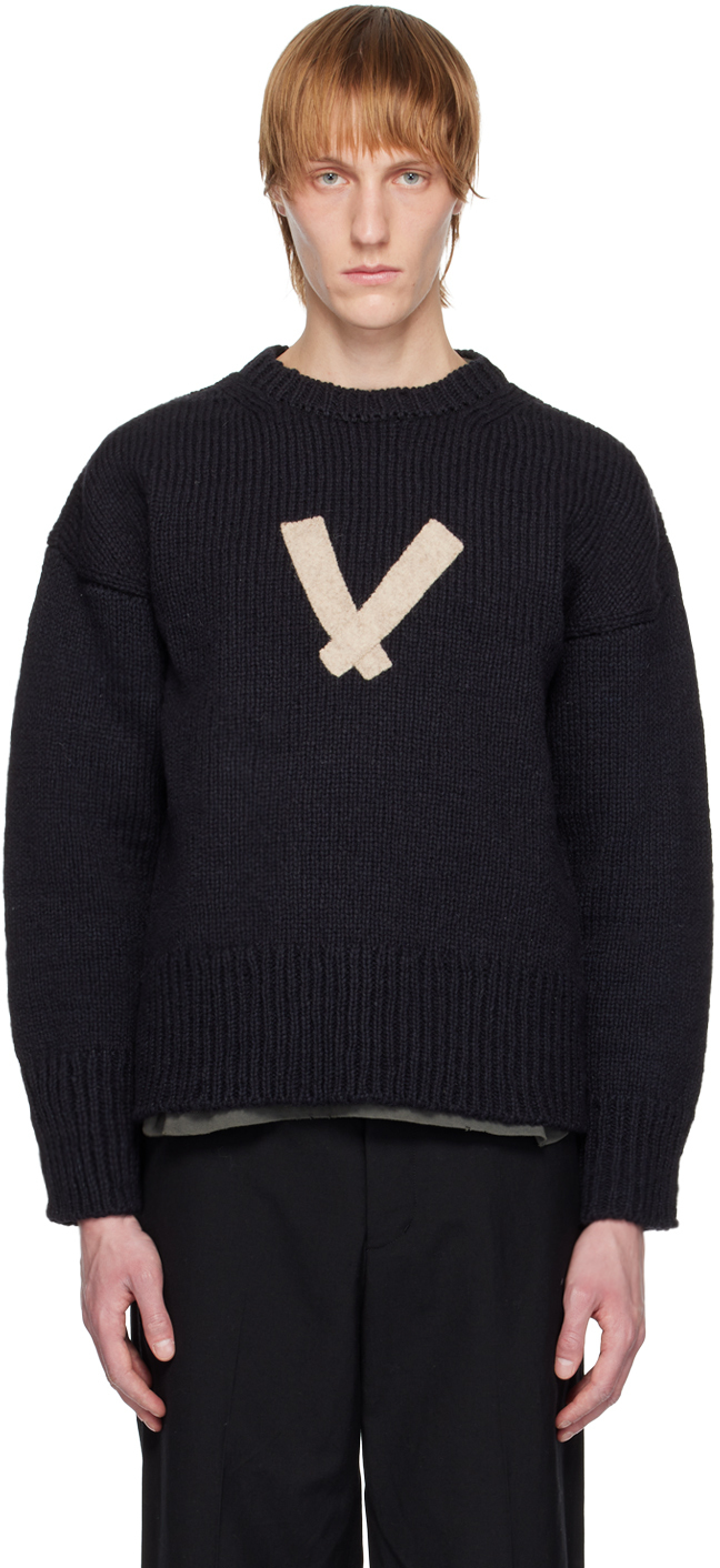 Visvim Navy Letterman Sweater Visvim