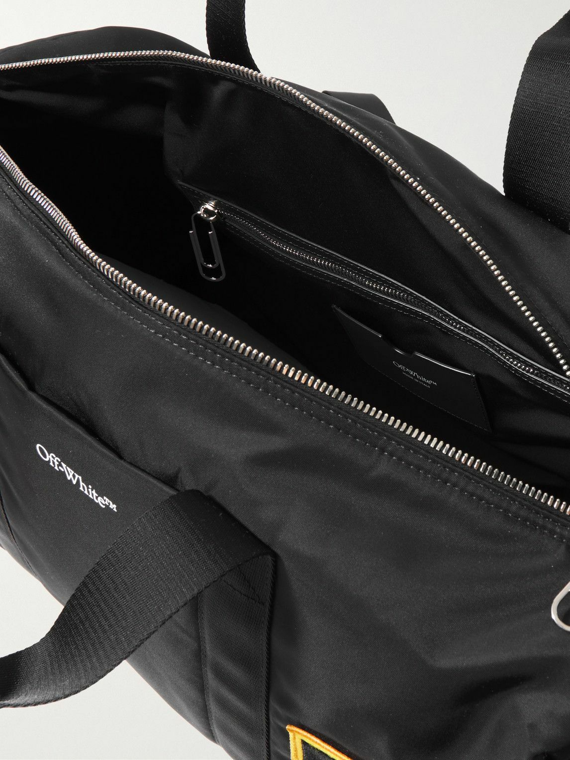 Off-White - Hard Core Logo-Appliquéd Shell Duffle Bag Off-White