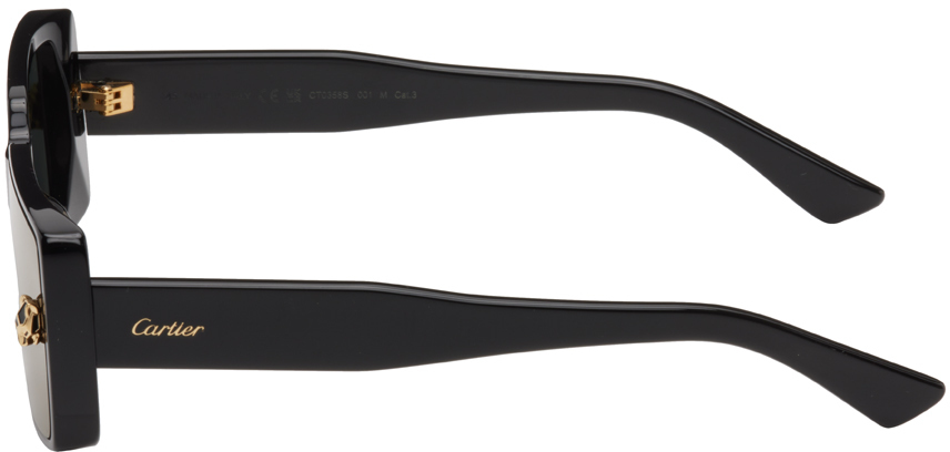 Cartier Black Rectangular Sunglasses Cartier