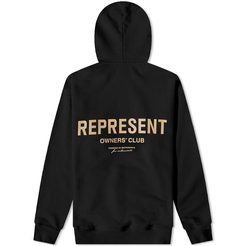 Represent Owners Club Hoody in Off Black Represent