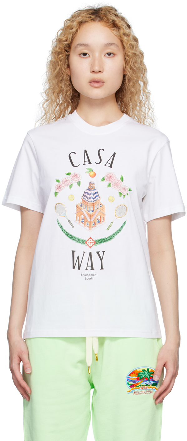 Casablanca White 'Casa Way' T-Shirt Casablanca