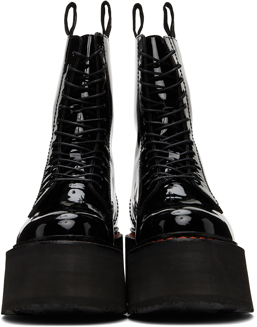 R13 Black Double Stack Boots R13