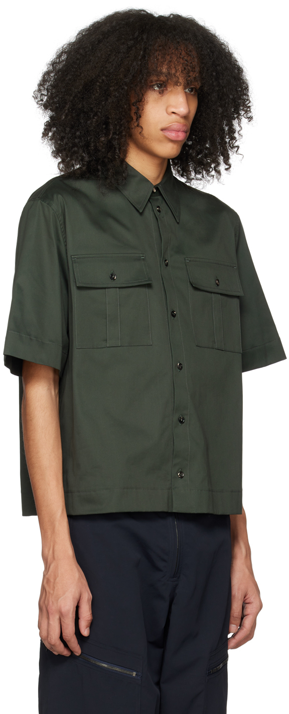 Bottega Veneta Green Button-Down Shirt Bottega Veneta
