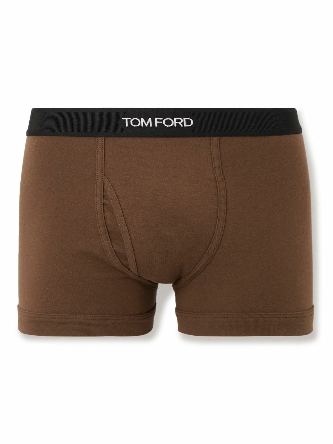 TOM FORD - Stretch-Cotton Boxer Briefs - Brown TOM FORD