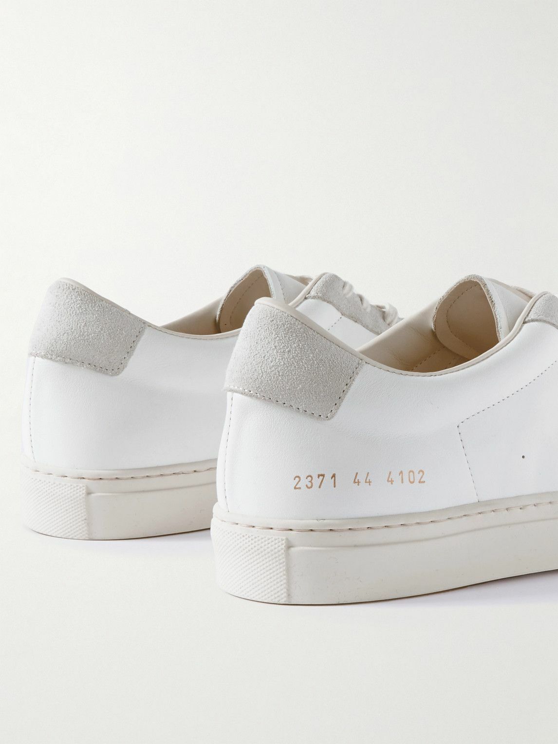 Common Projects - Bball Suede-Trimmed Leather Sneakers - White Common ...