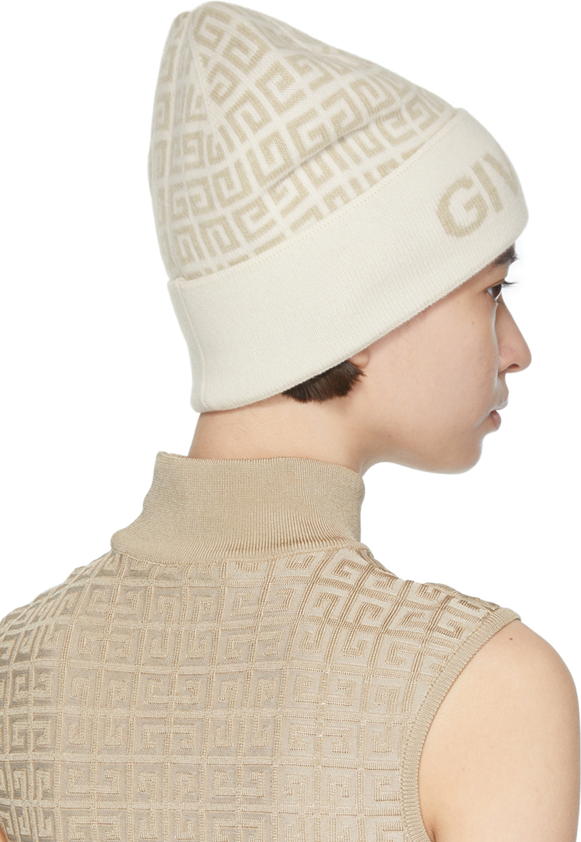 Givenchy Beige 4G Beanie Givenchy