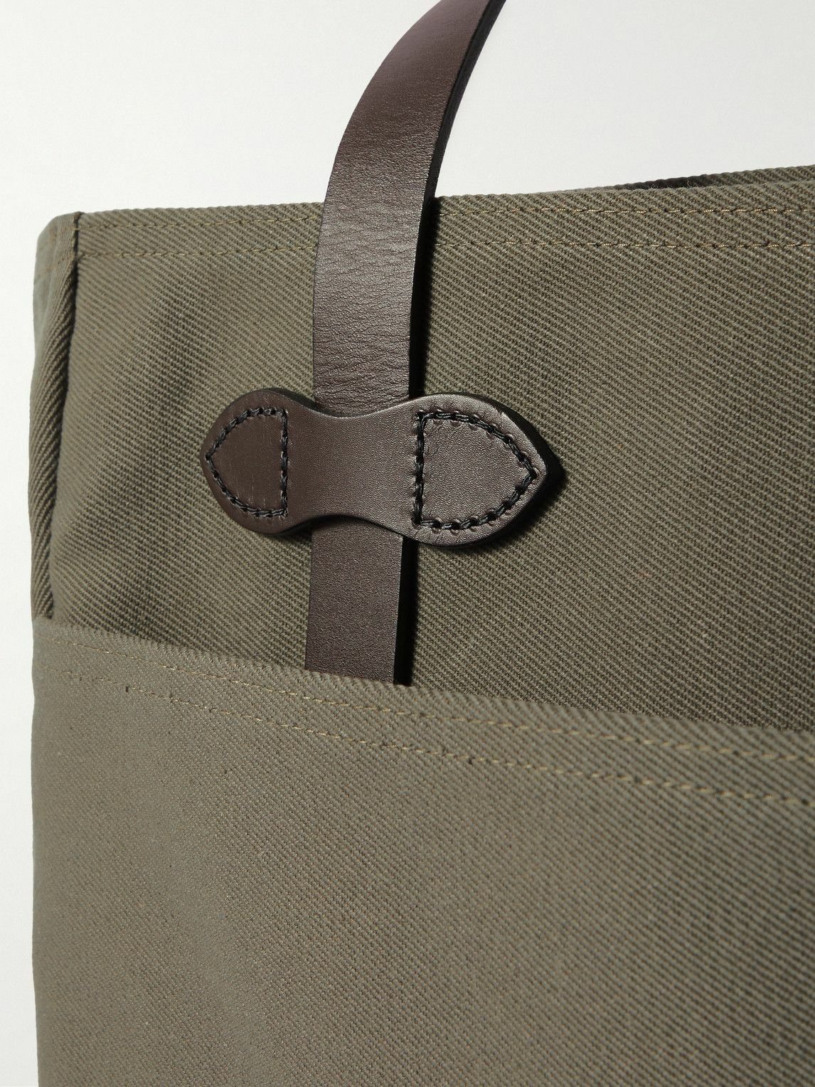 Filson - Leather-Trimmed Cotton-Canvas Tote Bag Filson