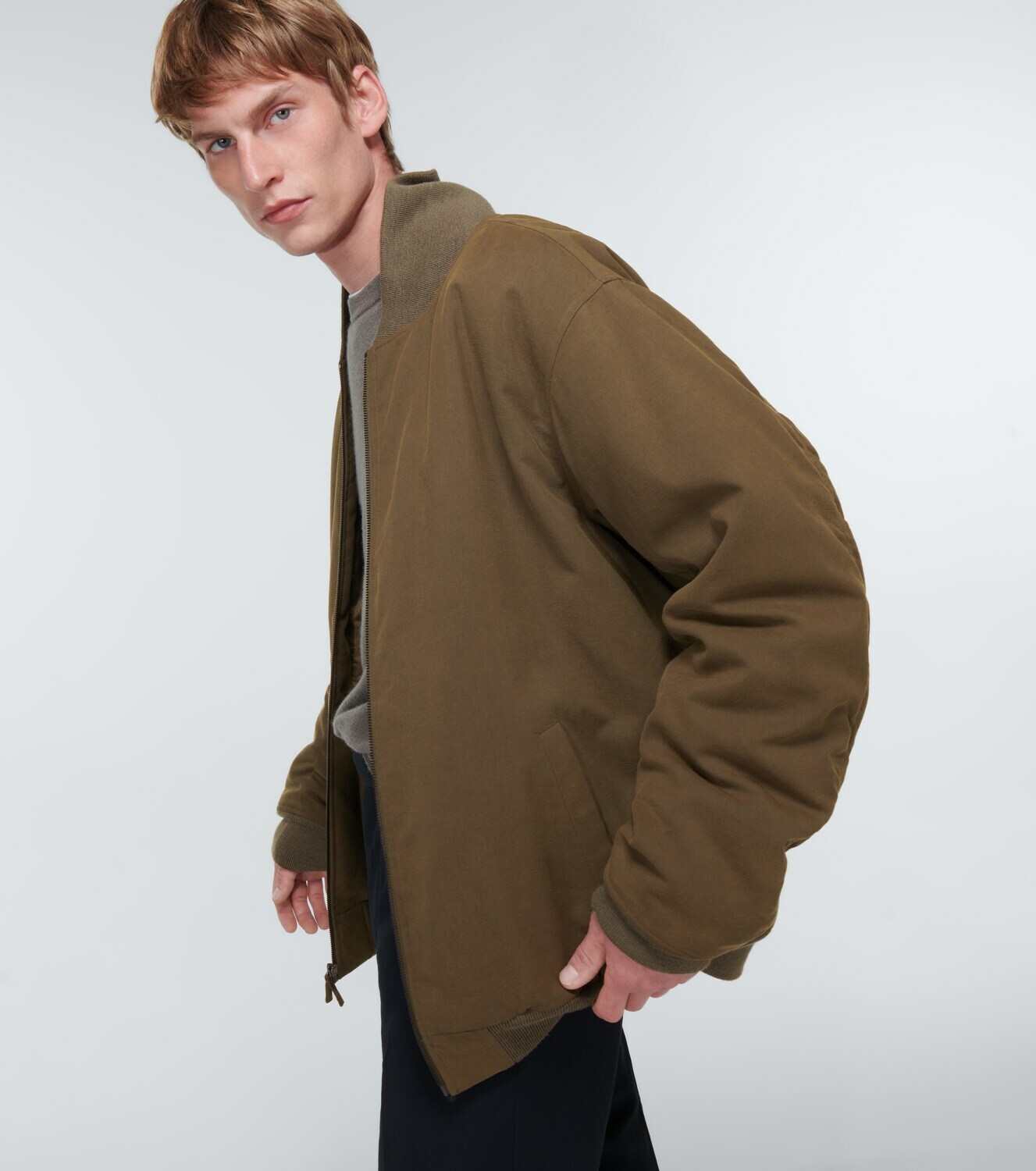 The Row - Shawn cotton and silk bomber jacket The Row