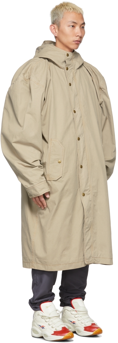Y/Project Beige Draped Shoulder Coat Y/Project