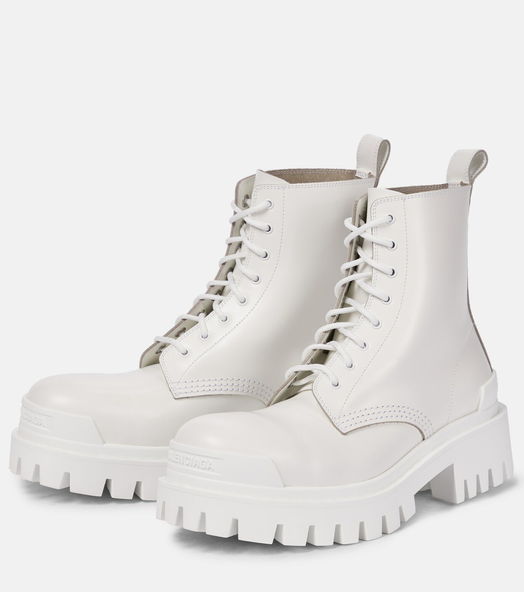 Balenciaga - Strike leather combat boots Balenciaga