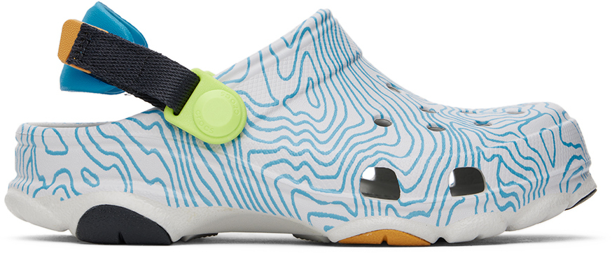 Crocs Baby Gray & Blue All-Terrain Topographic Clogs Crocs