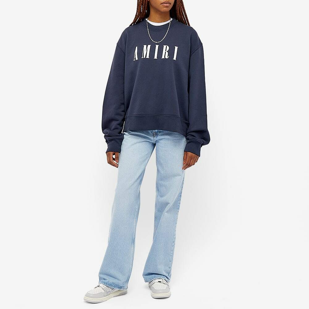 AMIRI Women's Core Logo Crew Neck Sweat in Navy Amiri