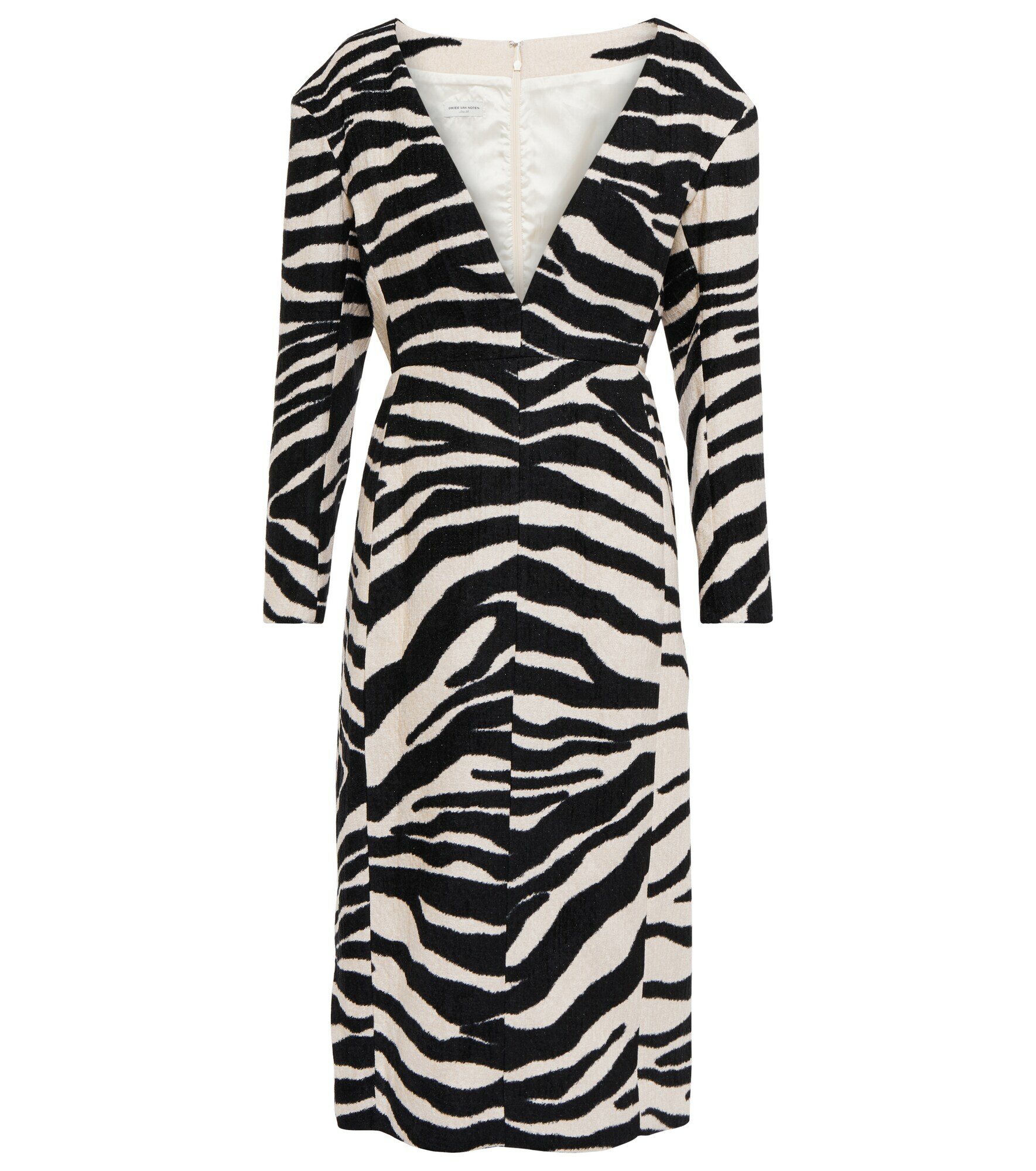 Dries Van Noten - Zebra-print midi dress Dries Van Noten
