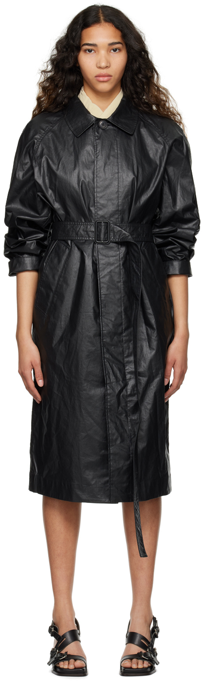 LEMAIRE Black Belted Coat Lemaire